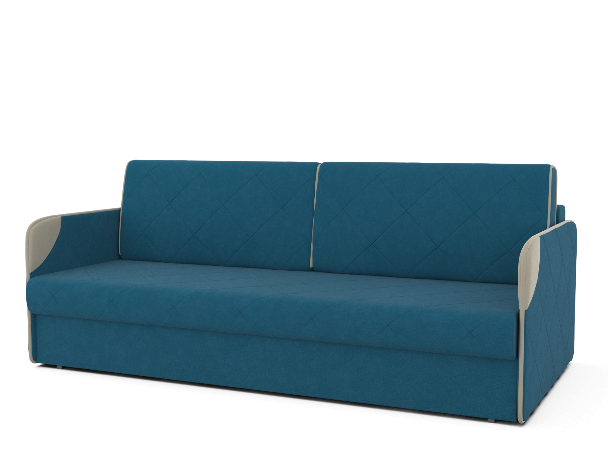 Диван прямой Фабрика мебели Pooh Марсель velour Blue, раскладной