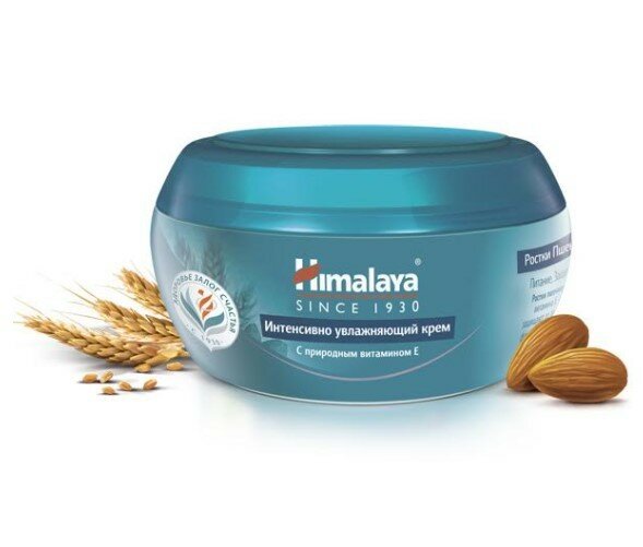 Набор из 3 штук Крем для тела Himalaya интенсивно увлажняющий Ростки пшеницы и Сладкий миндаль 50мл