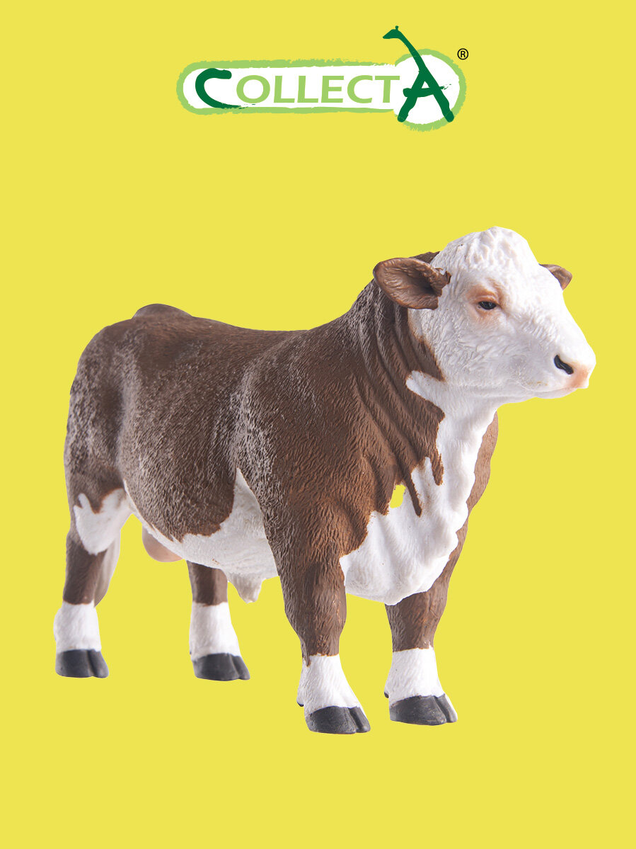 Фигурка животного Collecta "Герефордский бык" высота 8 см, 88861b