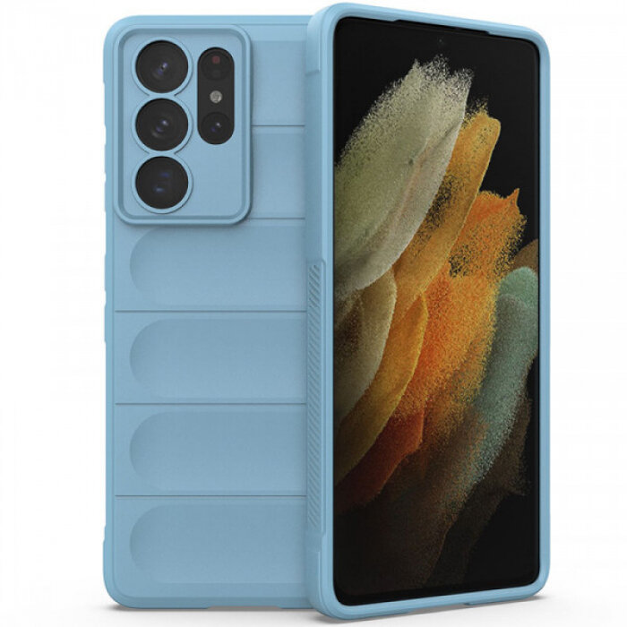 Flex Silicone Противоударный чехол для Samsung Galaxy S21 Ultra с защитой камеры и микрофиброй
