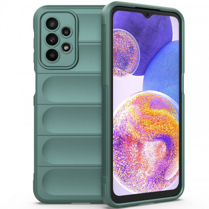 Flex Silicone Противоударный чехол для Samsung Galaxy A23 с защитой камеры и микрофиброй