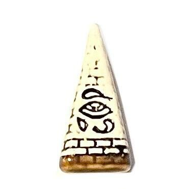 Аромакулон TA004 керамический со шнурком треугольник "глаз гора", шликер, 1 шт.
