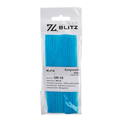 BLITZ OR-10-LB84 капроновая лента 10 мм x 5.4 м для крепежа и фиксации, универсальная цвет №112 черный