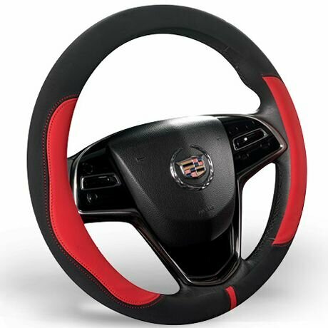 Оплетка на руль Haval / Хавал Jolion , M6 , H3 , F7, Dargo , H9 и др, Черный + Красный, Чехол на руль 37 - 39 см