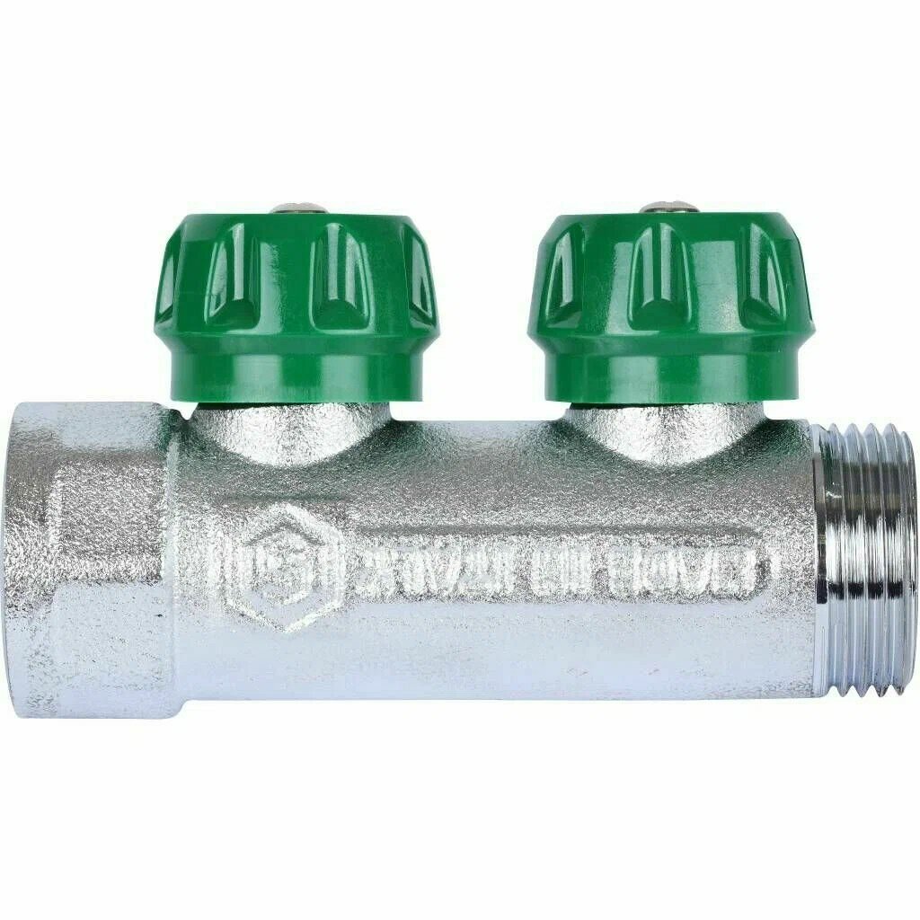 STOUT регулирующий 1", 2 отвода 1/2" / Коллектор / SMB-6850-011202