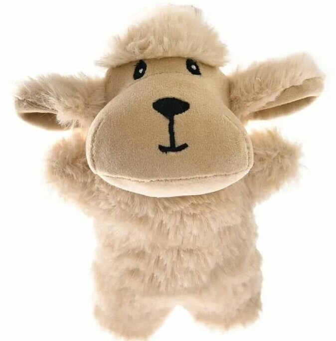 HOMEPET Игрушка для собак Овечка плюш, с пищалкой, 14х11 см
