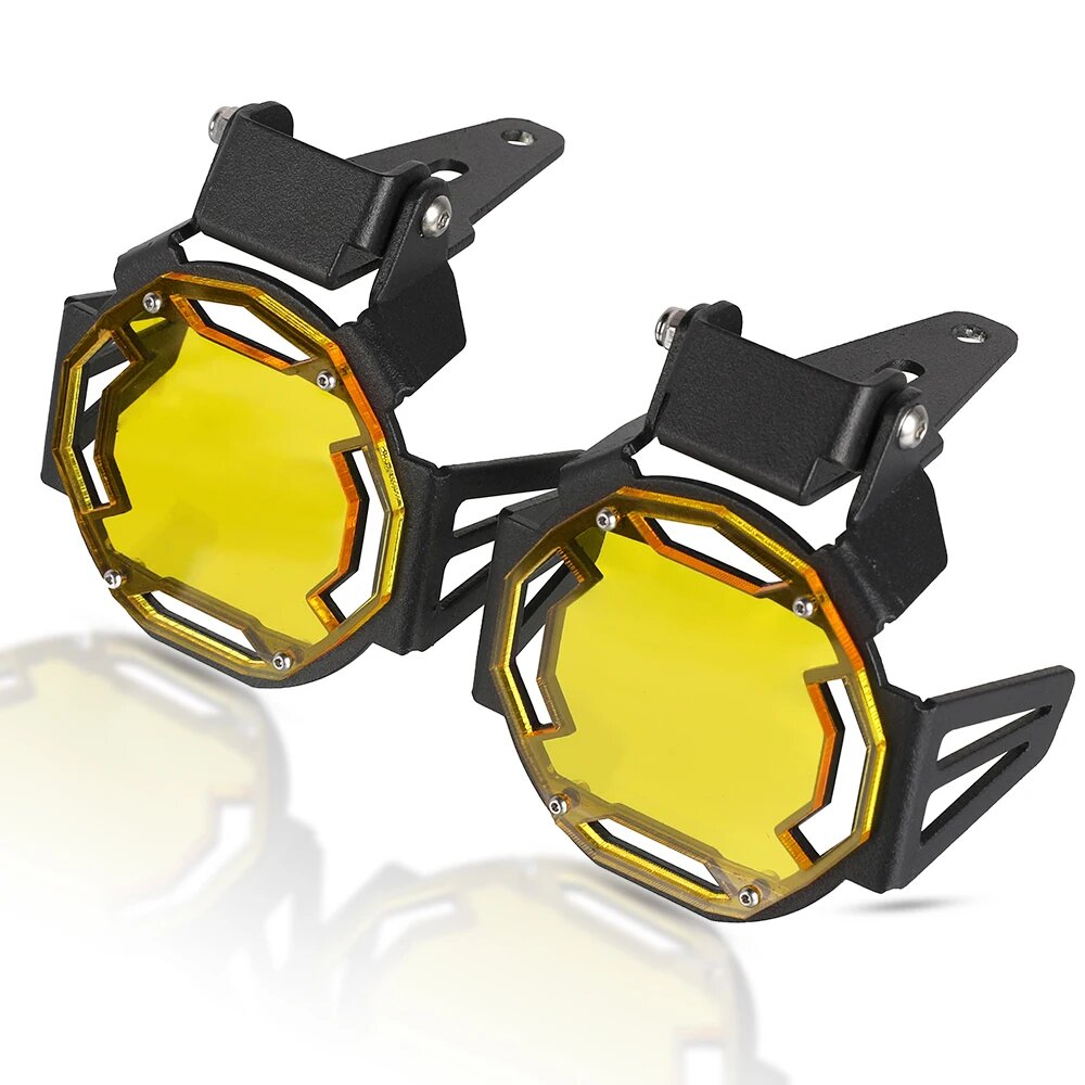 Для BMW R1250GS R1250 R 1250 GS ADV Adventure 2018 2019 2020 2021 2022 23 Мотоциклетная противотуманная фара, крышка, защита решетки Желтый, Gold no logo