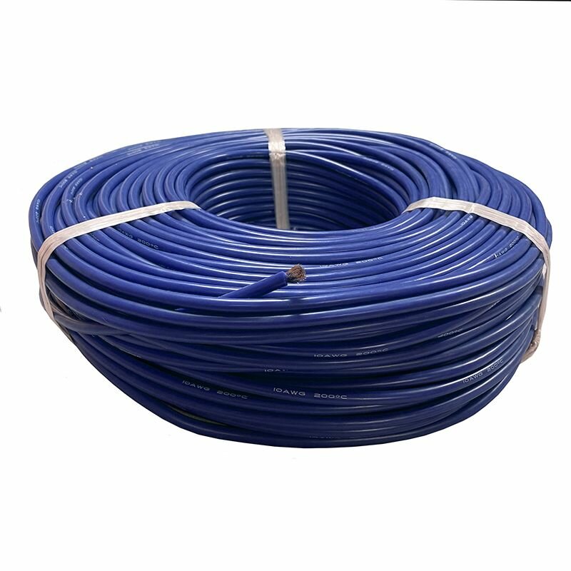 Провод силиконовый 10AWG 5,27 мм кв 100 м (синий)