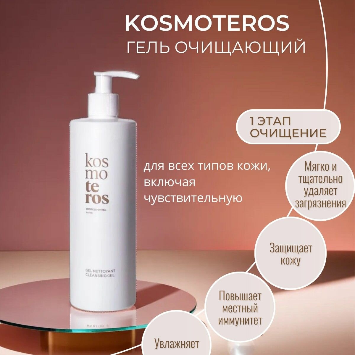 Kosmoteros Очищающий гель 400 мл.