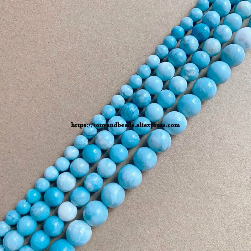 Натуральные бусины Ларимар Tony and Beads 6-12 мм 6mm 59 to 63pcs