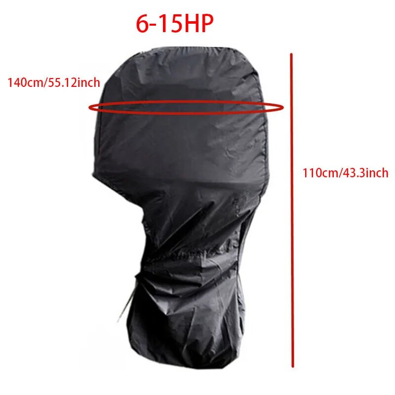 Черный чехол для лодочного двигателя 6-15HP 420D