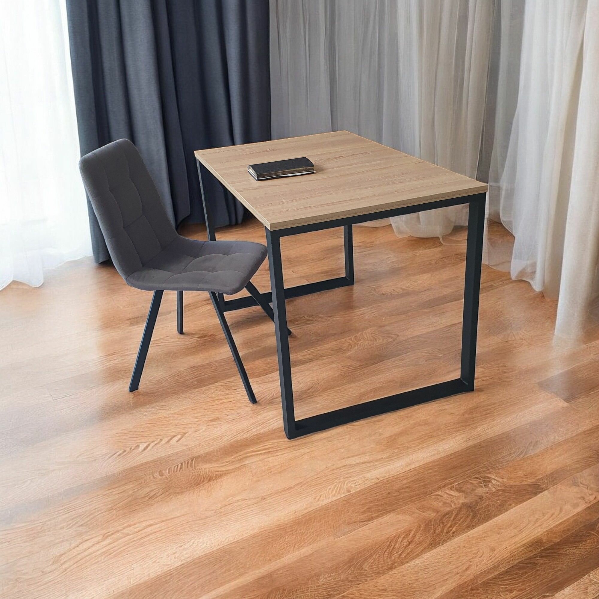 Игровой компьютерный стол/ Лофт, 110*70 см, цвет столешницы Дуб Сонома, Ножки лофт черные