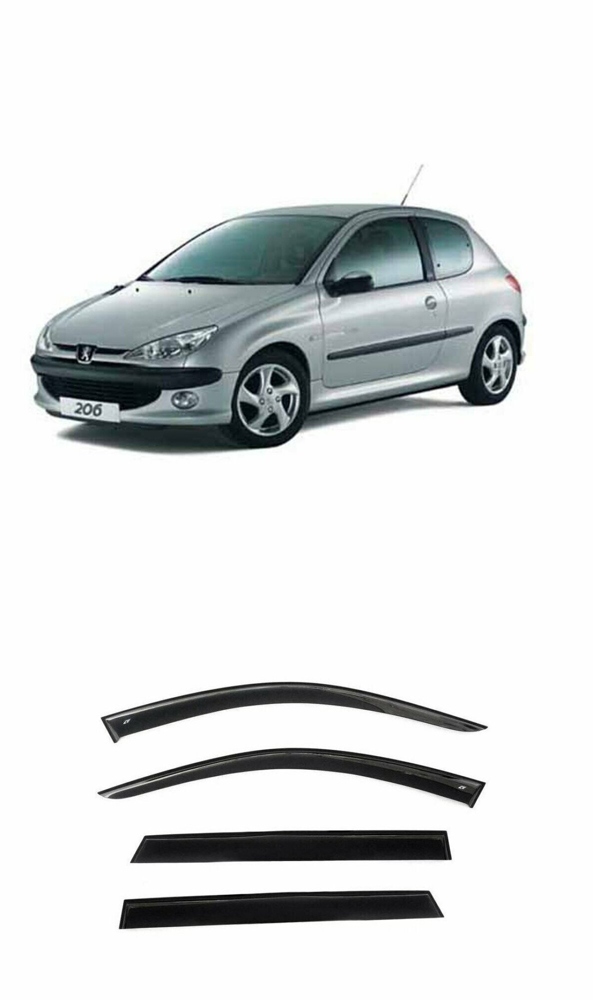 Дефлекторы боковых окон PEUGEOT Пежо 206 седан / хэтчбек 5дв. (1998-2012)