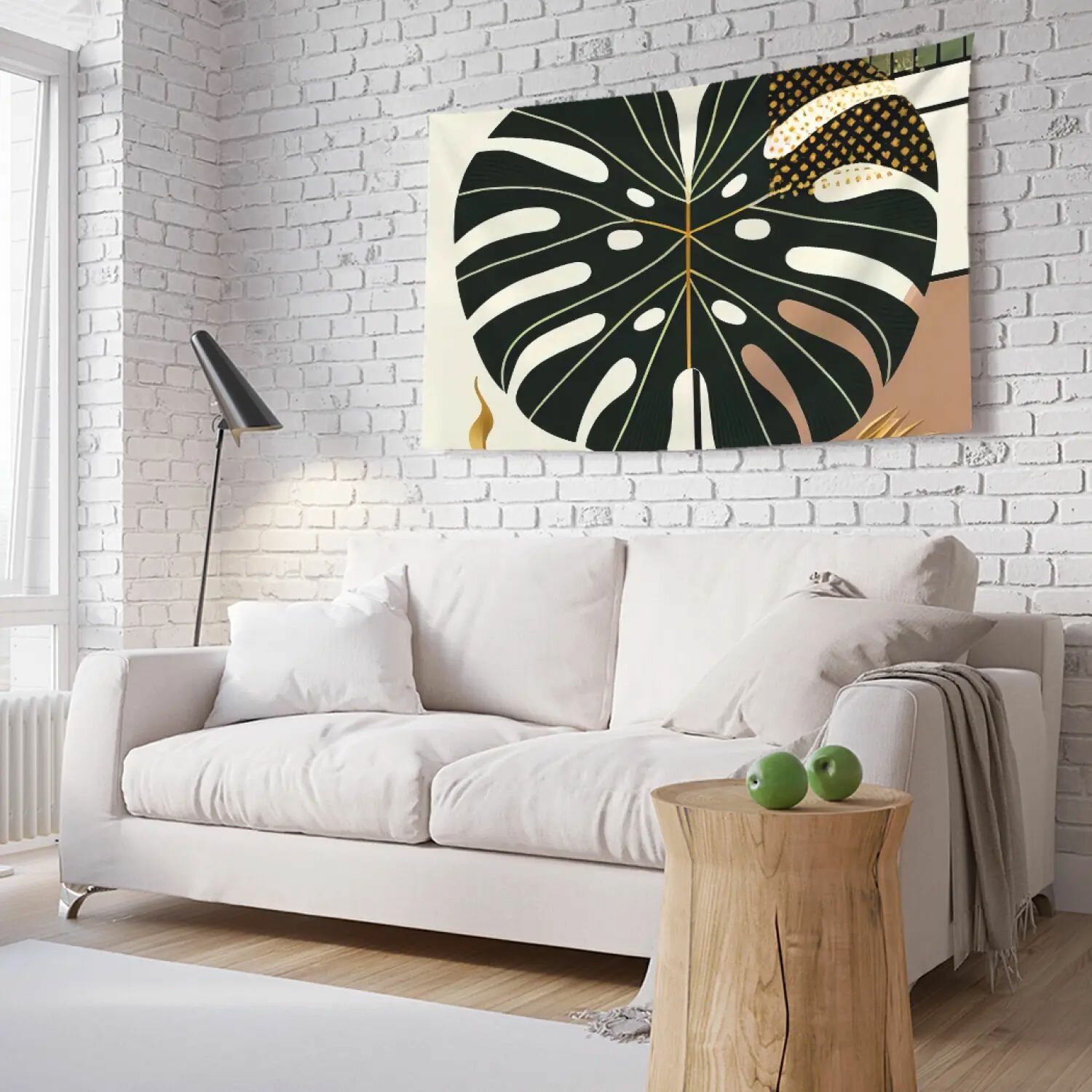 Горизонтальное фотопанно на стену JoyArty "Разновидность папоротника", из ткани, 100х150 см