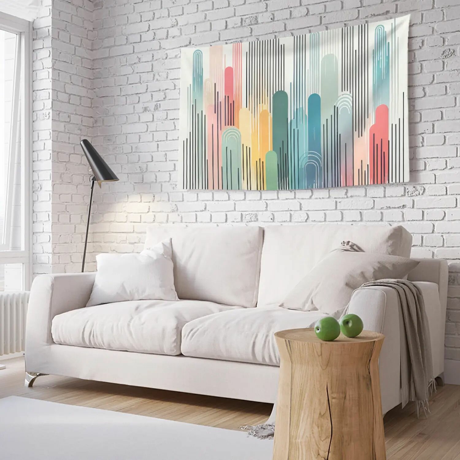 Горизонтальное фотопанно на стену JoyArty "Линейные мазки", из ткани, 100х150 см