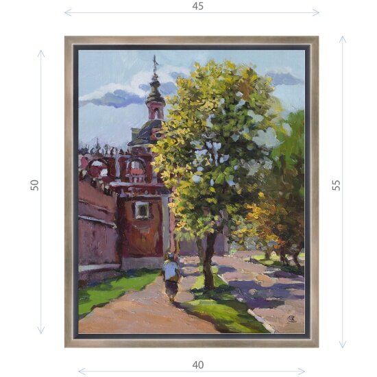 Картина Декор Депо Ксении Черномор Старая Москва Донской монастырь Матовый холст в раме 55х45 см