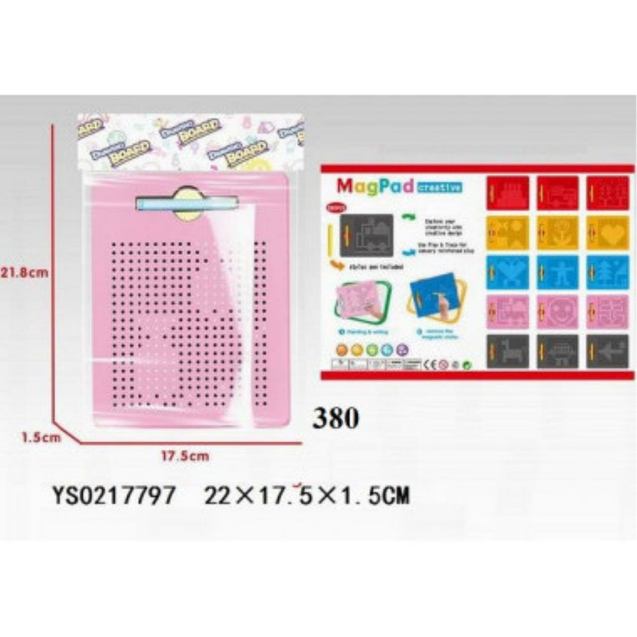 Планшет магнитный Mag Pad для рисования 22х17.5х2см