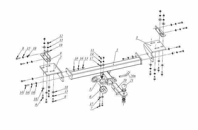Фаркоп с элект. Smart, на Hyundai ix35 FA 0492-E (с 2010 по 2015 г. в.) (паспорт и сертификат в комплекте) Бизон