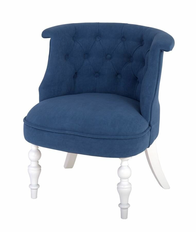 Кресло Бархат RS Red Black синий, ткань, дерево, мягкое сиденье, без подлокотников