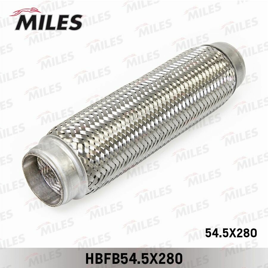 Труба глушителя гофрированная Miles HBFB545X280