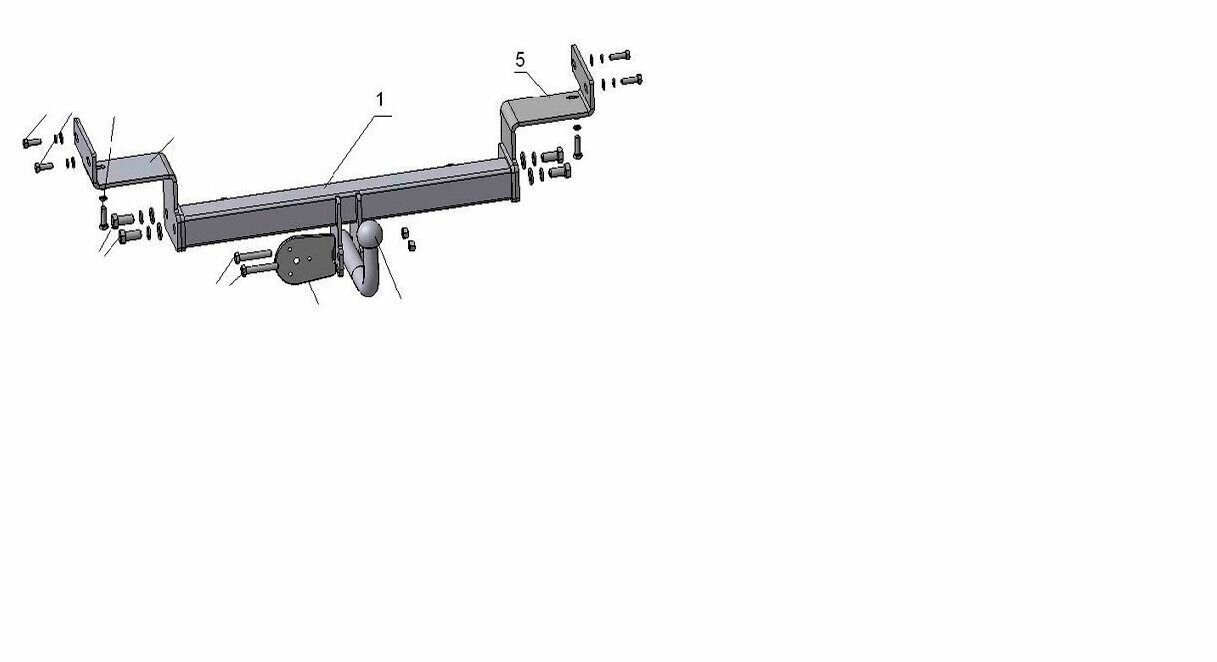 Фаркоп для Kia Ceed хэтчбек 2006-2012 (без электрики) (паспорт и сертификат) AvtoS. KI13