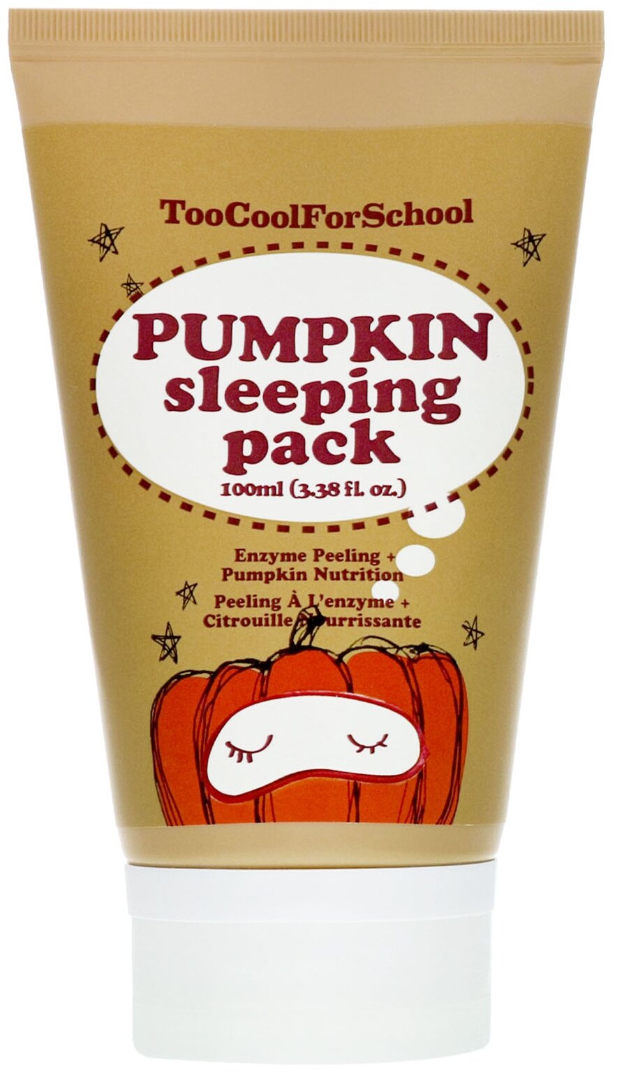 Too cool for School Ночная маска с экстрактом тыквы Pumpkin Sleeping Pack, 100 мл
