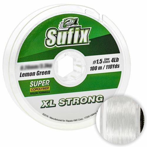 Леска Sufix Xl Strong 0,6мм. 27,3кг. 100м. /прозрачный