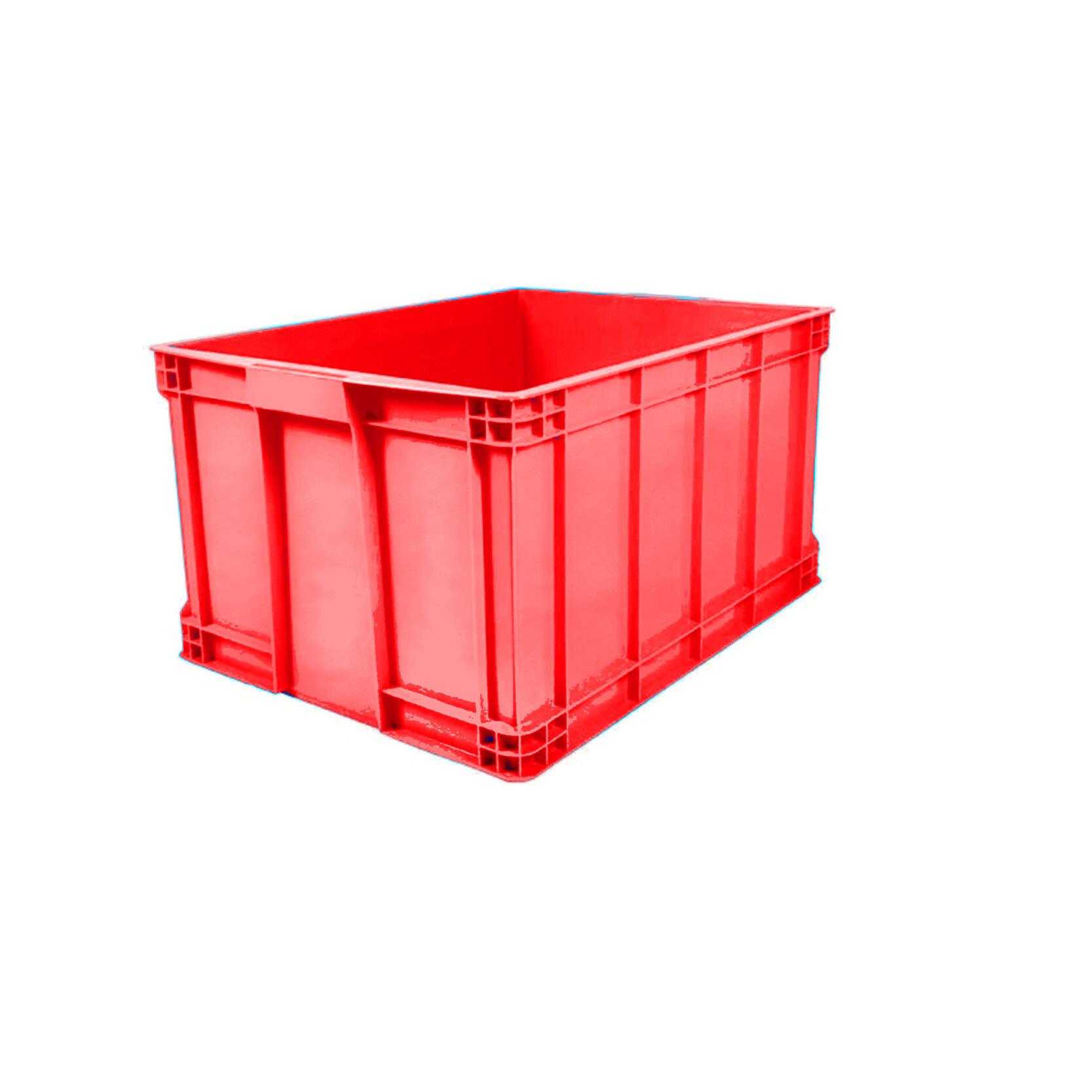 Логистический контейнер Jufuyuan, пластик, 74x56x40 см, красный, без крышки
