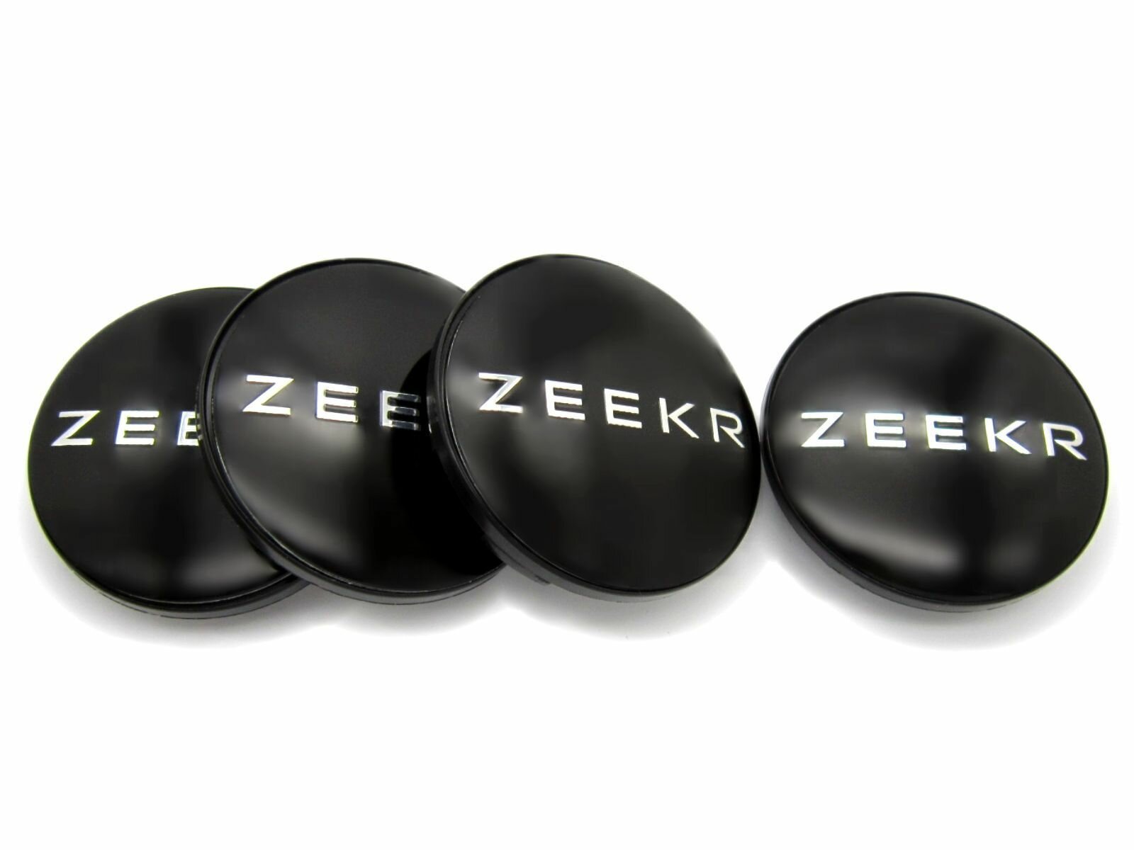 Колпачки, заглушки на литые диски КиК ZEEKR black 62/55/10, комплект 4 шт.