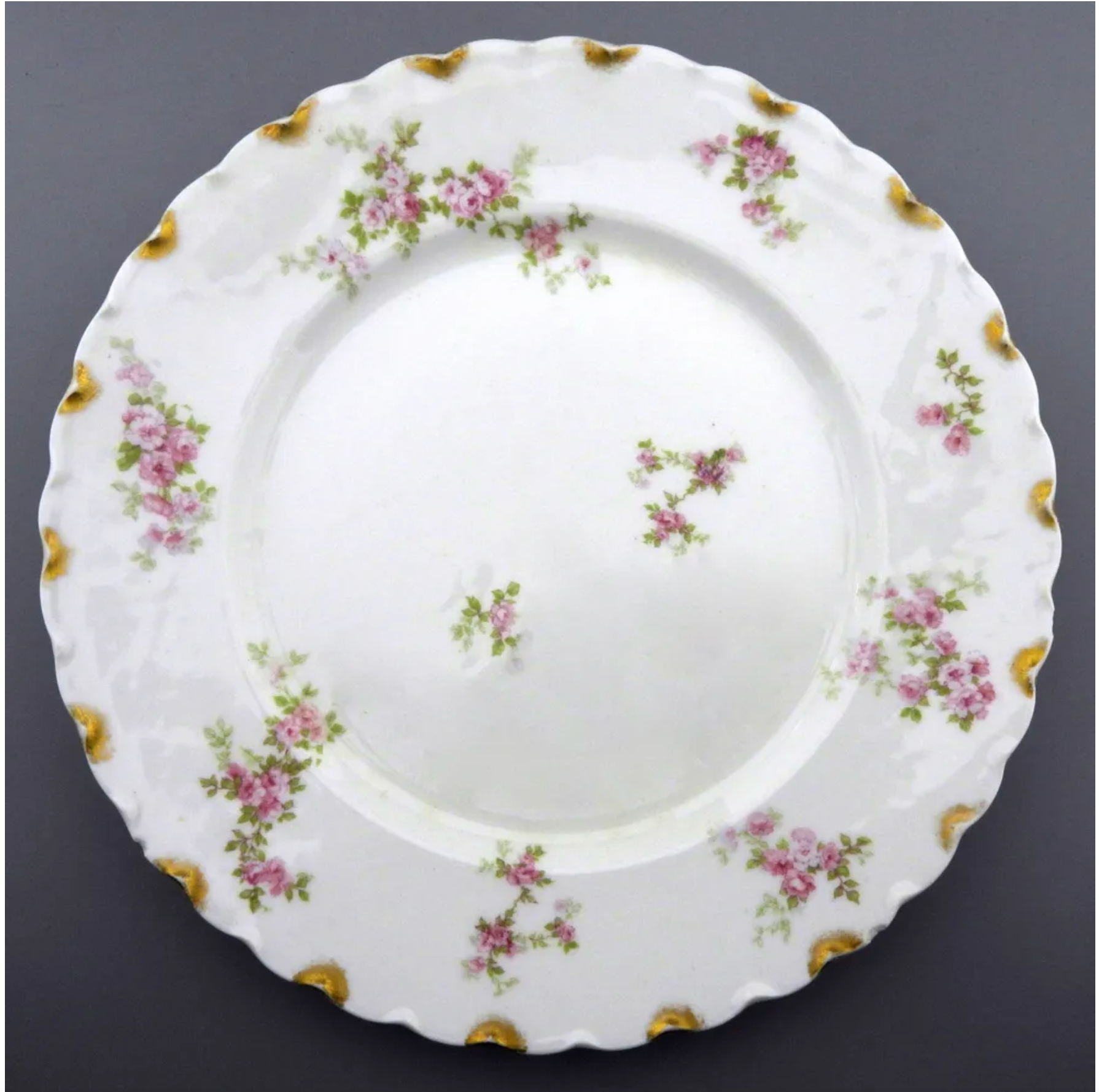 Тарелка 24,5 см см фарфор Лимож Limoges Haviland&Co со сколом (25)