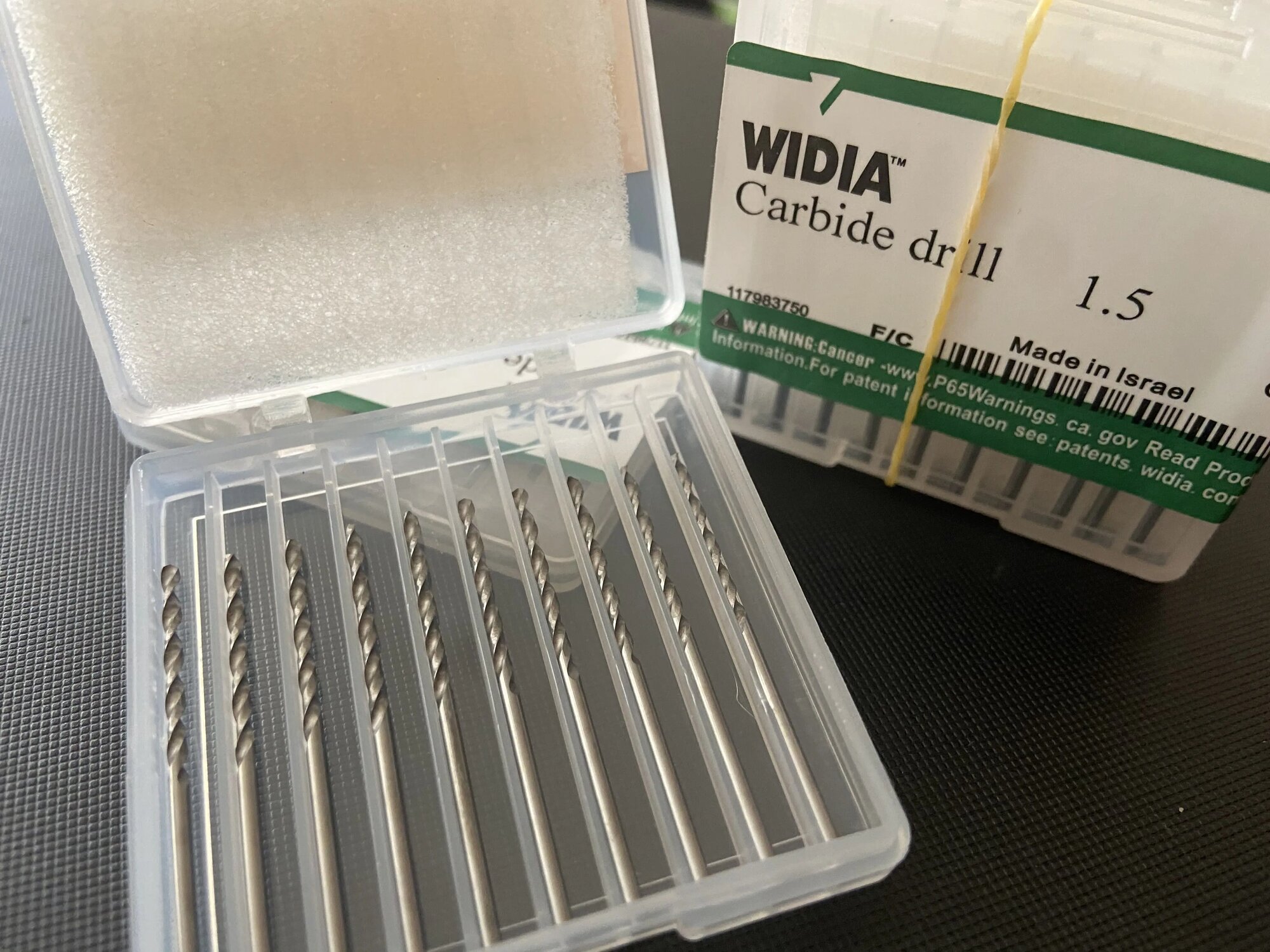 WIDIA Карбидные сверла 1-3 мм 1.7mm 10PCS
