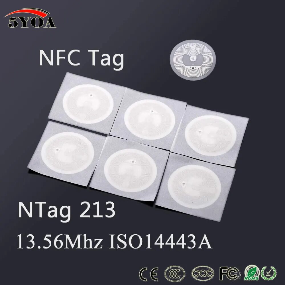 20 шт. NFC этикетки стикеры 13,56 МГц 213 универсальные этикетки RFID этикетки для ключей llaveros llavero Token Patrol Ultralight