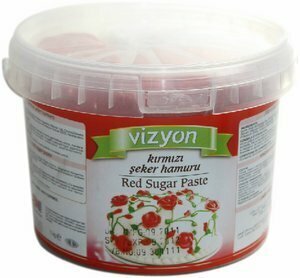 Паста для лепки Мастика Vizyon Polen красная, 1 кг. (Набор из 1 шт.)