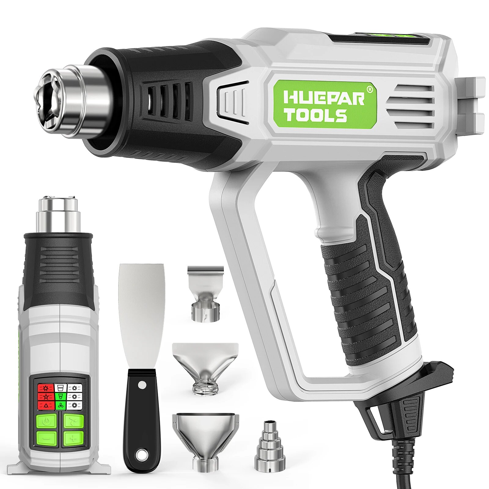 Термопистолет Huepar Tools 1500W/2000W с ЖК-дисплеем EU PLUG-2000W