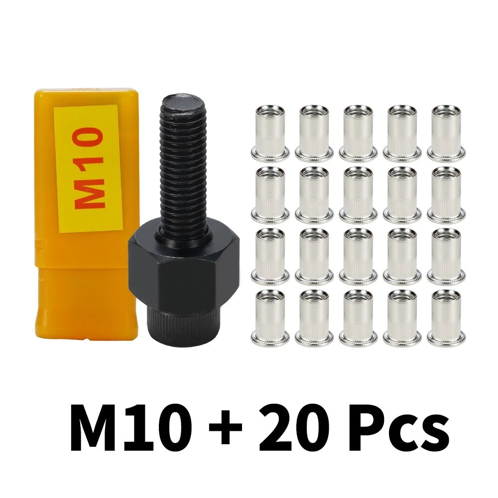 HIFESON Ручной клепальщик Rivnut из нержавеющей стали M3-M10 M10 20PCS Stainless