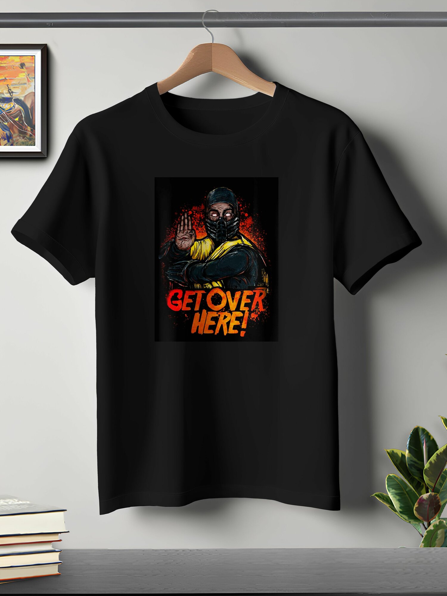 Футболка ONEQ унисекс 52-54 (XXL) размер с принтом Скорпион, черная