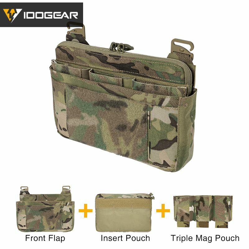 Тактический подсумок IDOGEAR DOPE Ferro Style Front Flap Pouch с магнитной сумкой, карманом кенгуру, Полный комплект 359678