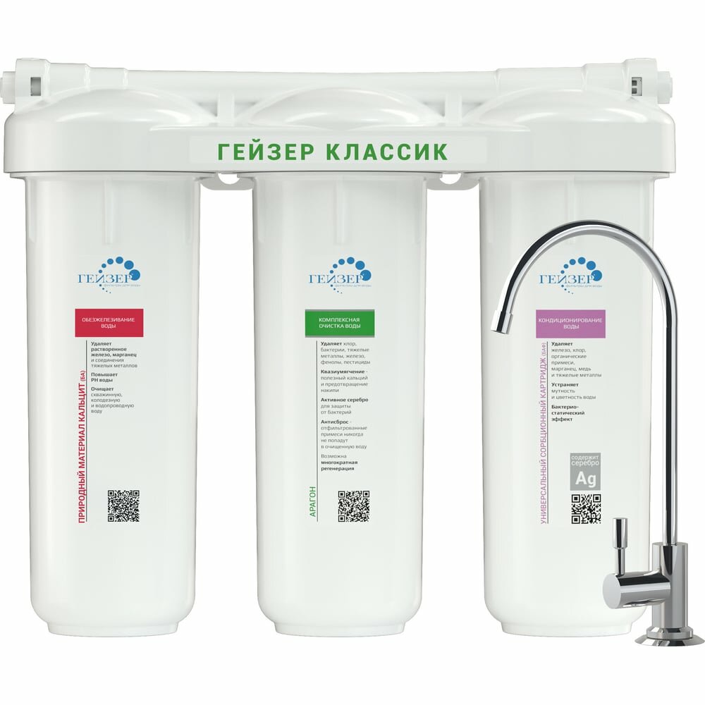 Фильтр для воды Гейзер Классик Фе