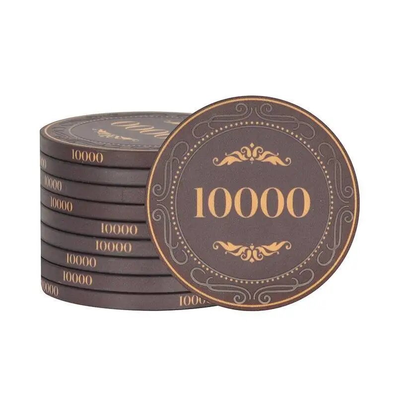 Фишки для покера 10000, 1w, 43 мм, набор 10 шт