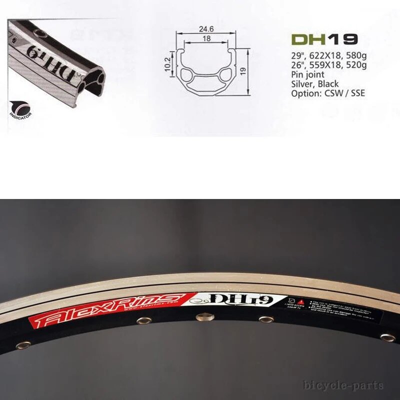 ALEX DH19 V тормозной обод для горного велосипеда 700C 36H