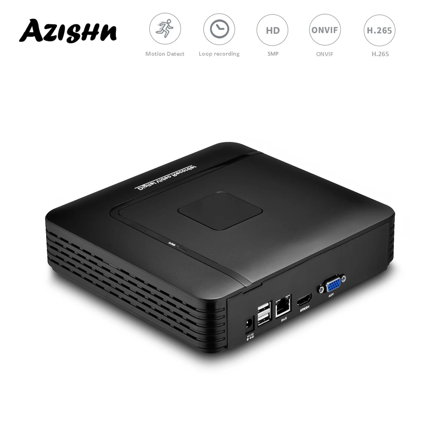 Мини NVR AZISHN N8G5/N16H, 9CH, EU Plug