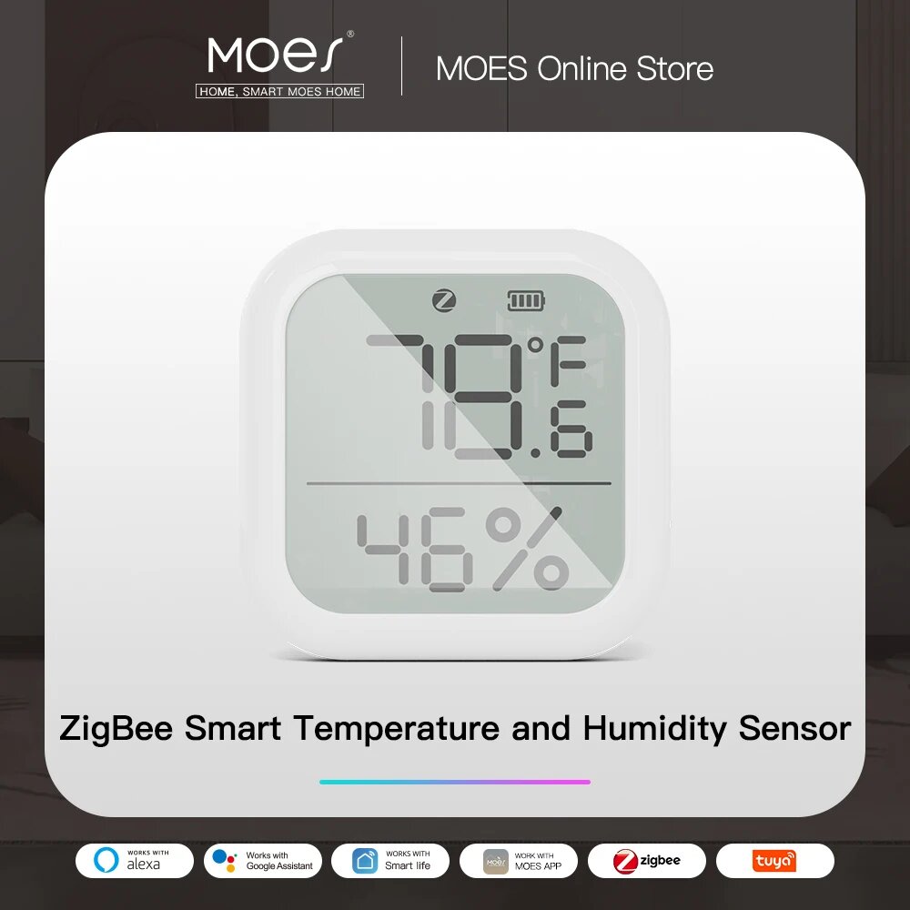 MOES Tuya Smart ZigBee датчик температуры и влажности