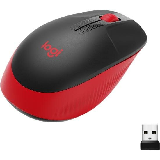 Мышь LOGITECH M190 (910-005926), красный/черный
