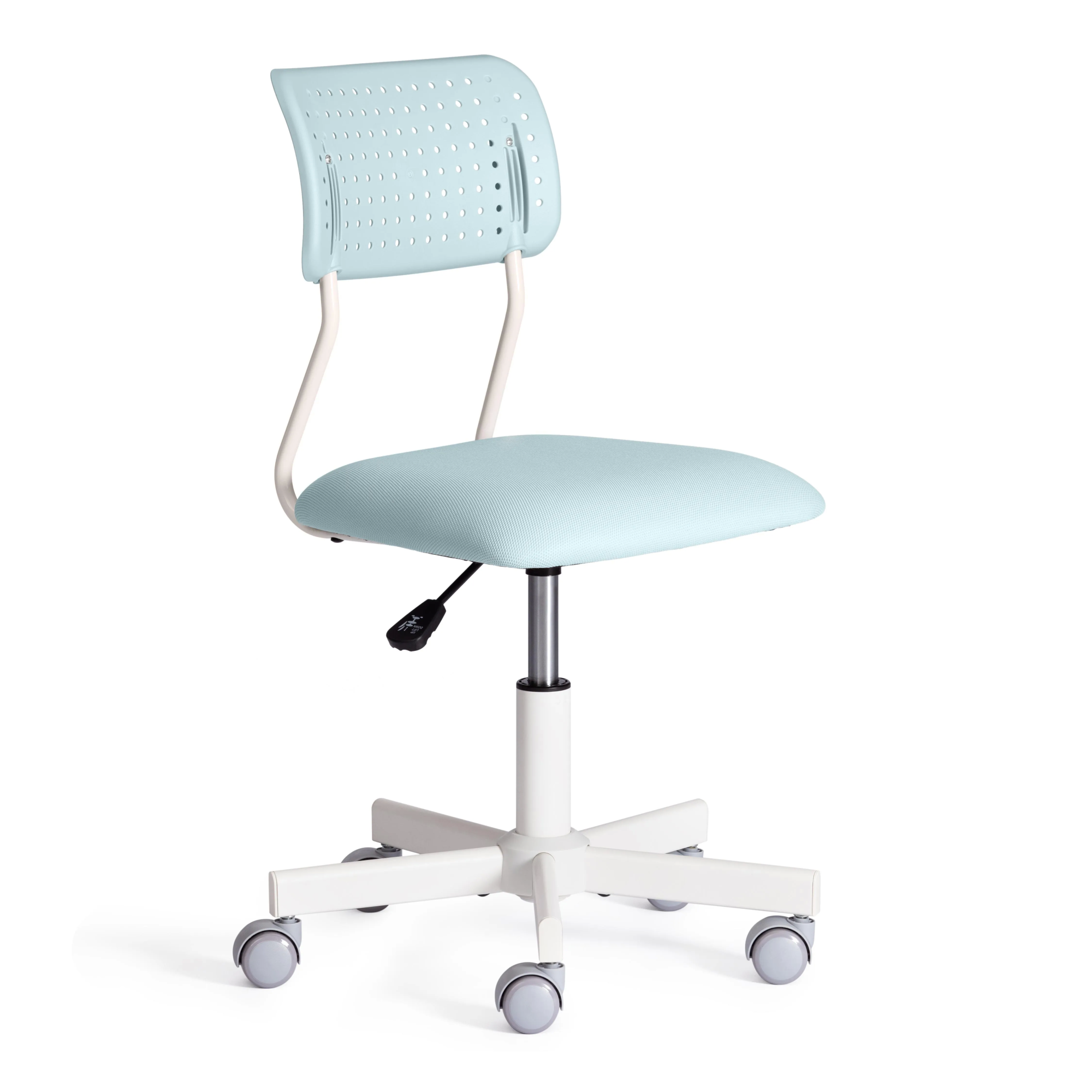 Кресло Funny Tetchair голубой, ткань и металл, мягкое сиденье, без подлокотников