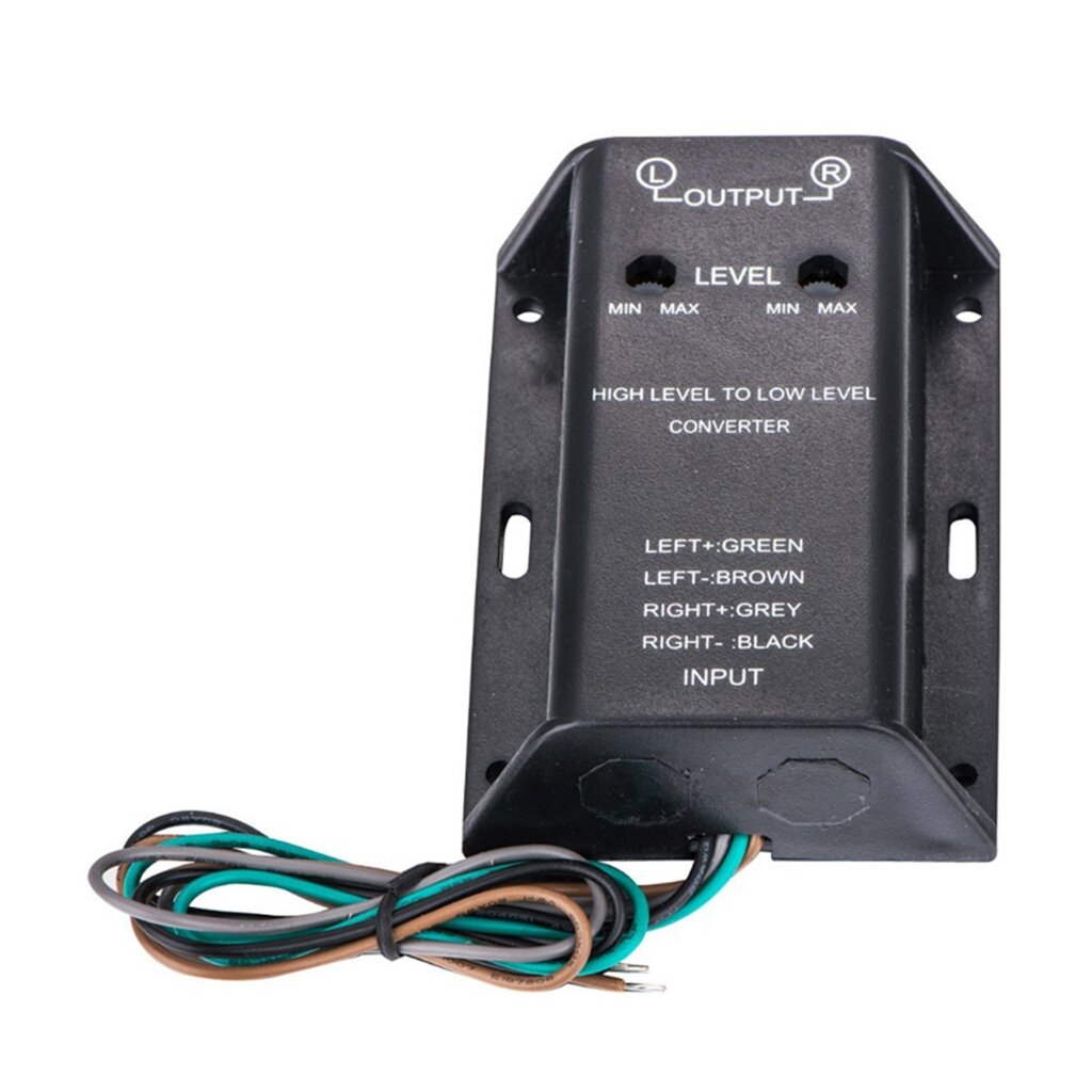 Автомобильный Аудио Адаптер Динамика RCA Bass Audio Adapter Проводной Адаптер Уровня Динамика