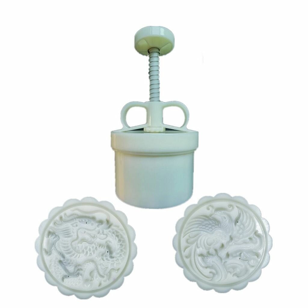 1 формочка из 2 частей, красочная лунная форма для торта "дракон и феникс" - части в одной форме