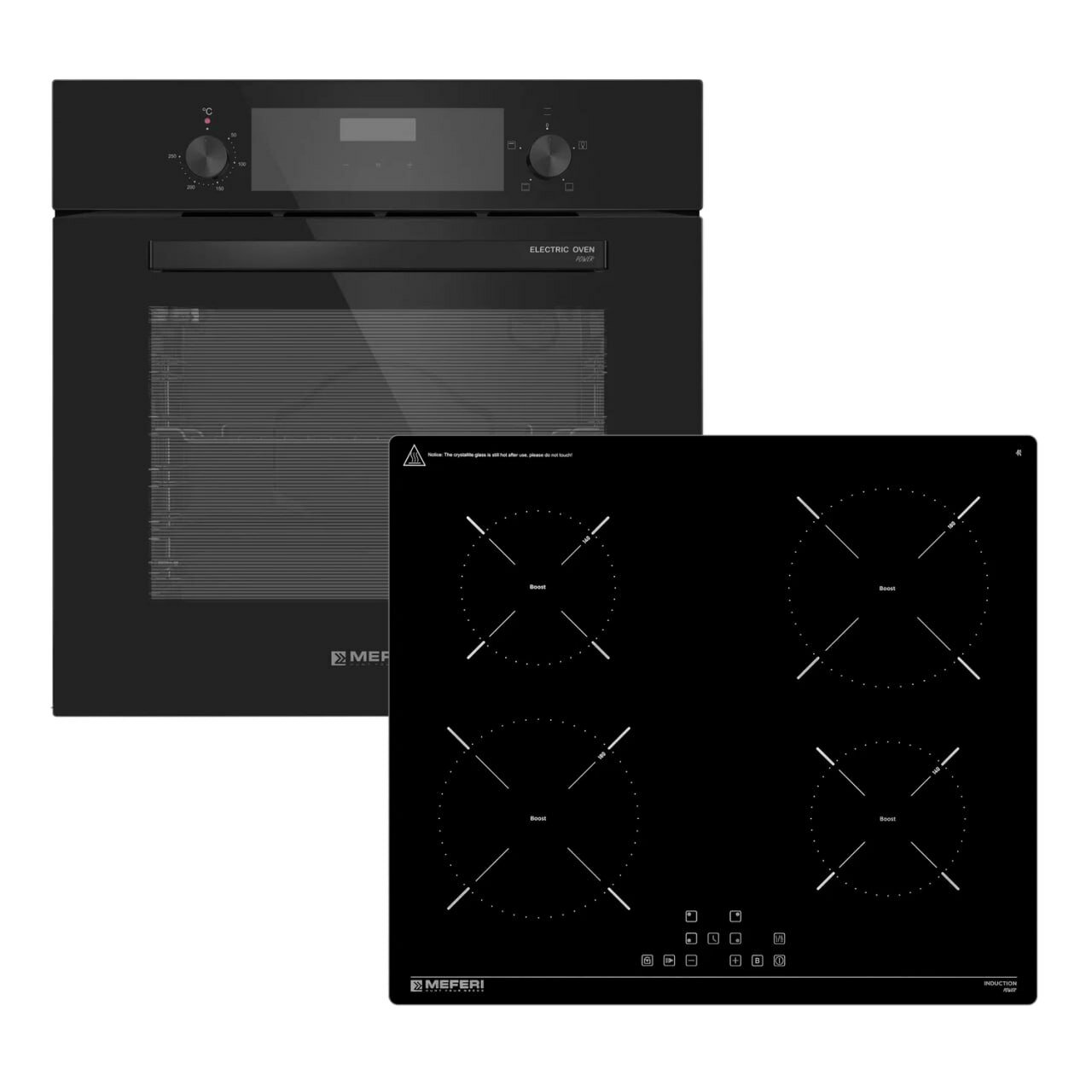 Комплект встраиваемой техники Meferi 60см черный MS60BK03