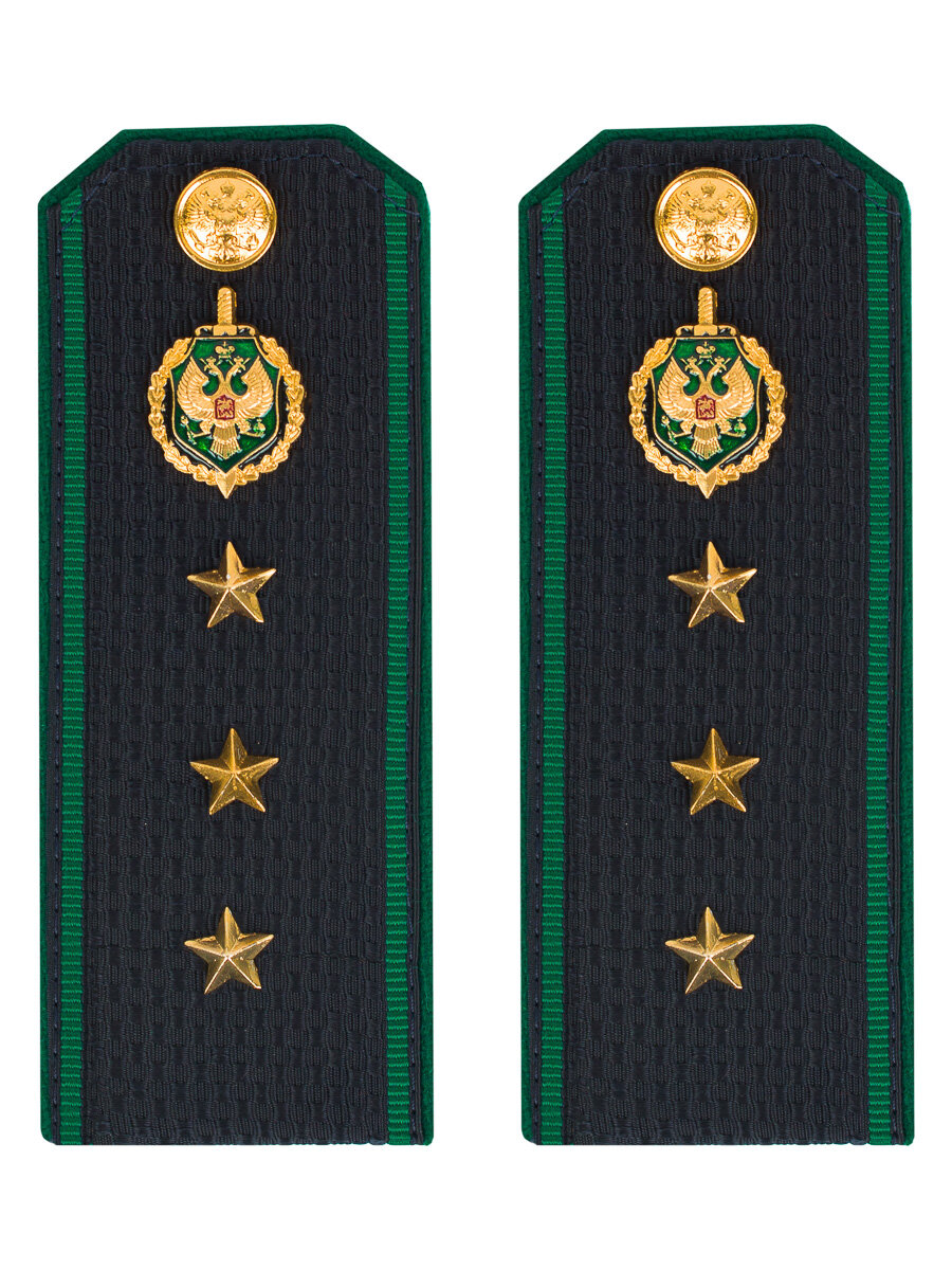 Погоны Пограничной службы Пс Фсб в сборе картон на куртку звание Старший прапорщик