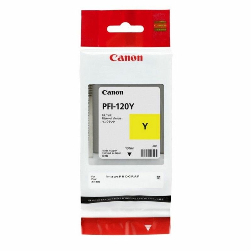 Картридж для принтера Canon Струйный, PFI-120, желтый, для TM-200, 205, 300, 130 мл (2888C001)