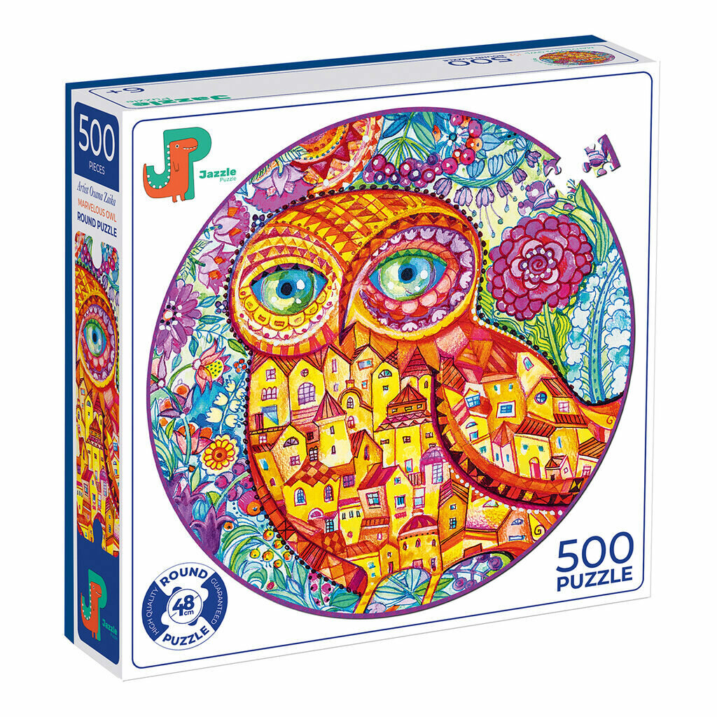 Пазл Prime 3D "Дивная сова", круглый, 500 элементов (P1004)